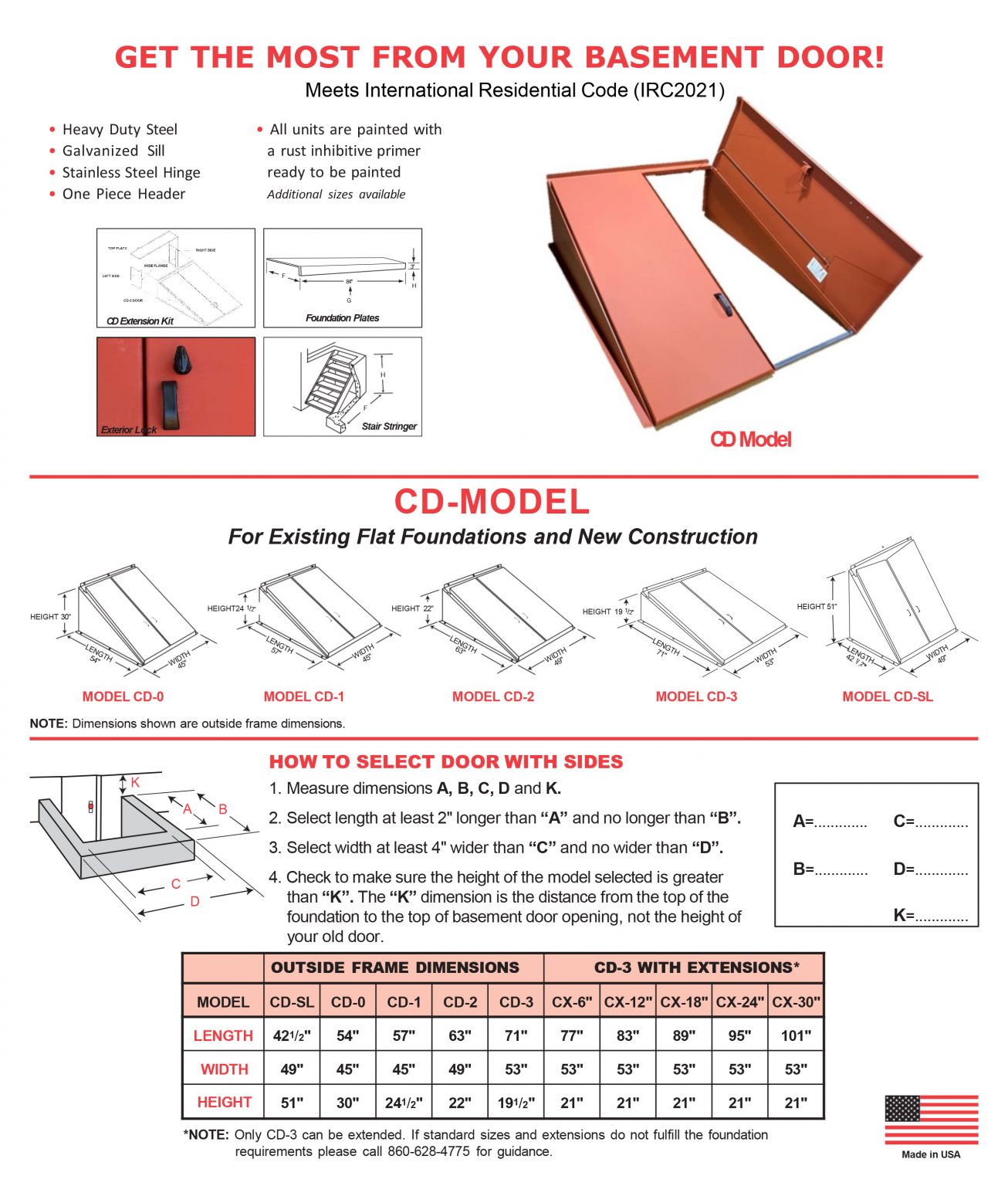 Gordon's All-Steel Basement Door - DellAmerica